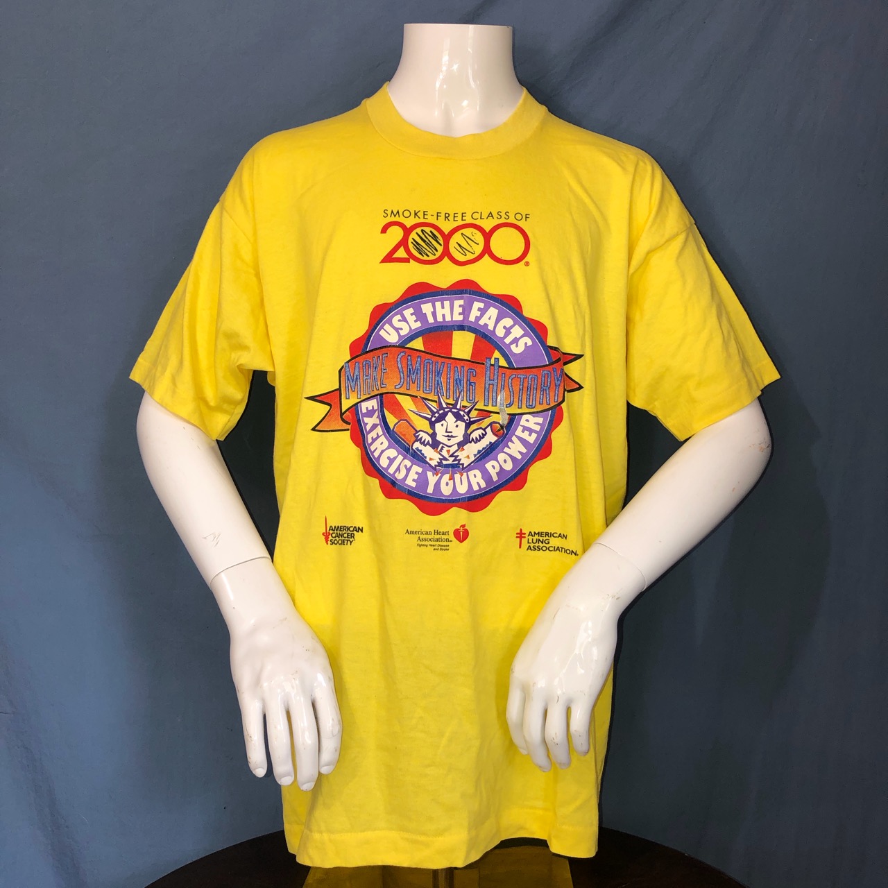 Vintage Y2K Smoke Free Class of 2000 T-shirt - BIDSTITCH