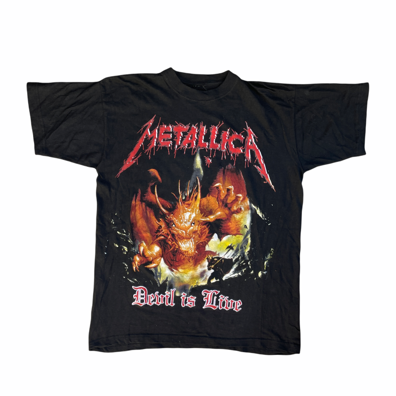Vintage 90s rare Metallica bootleg T-shirt - BIDSTITCH