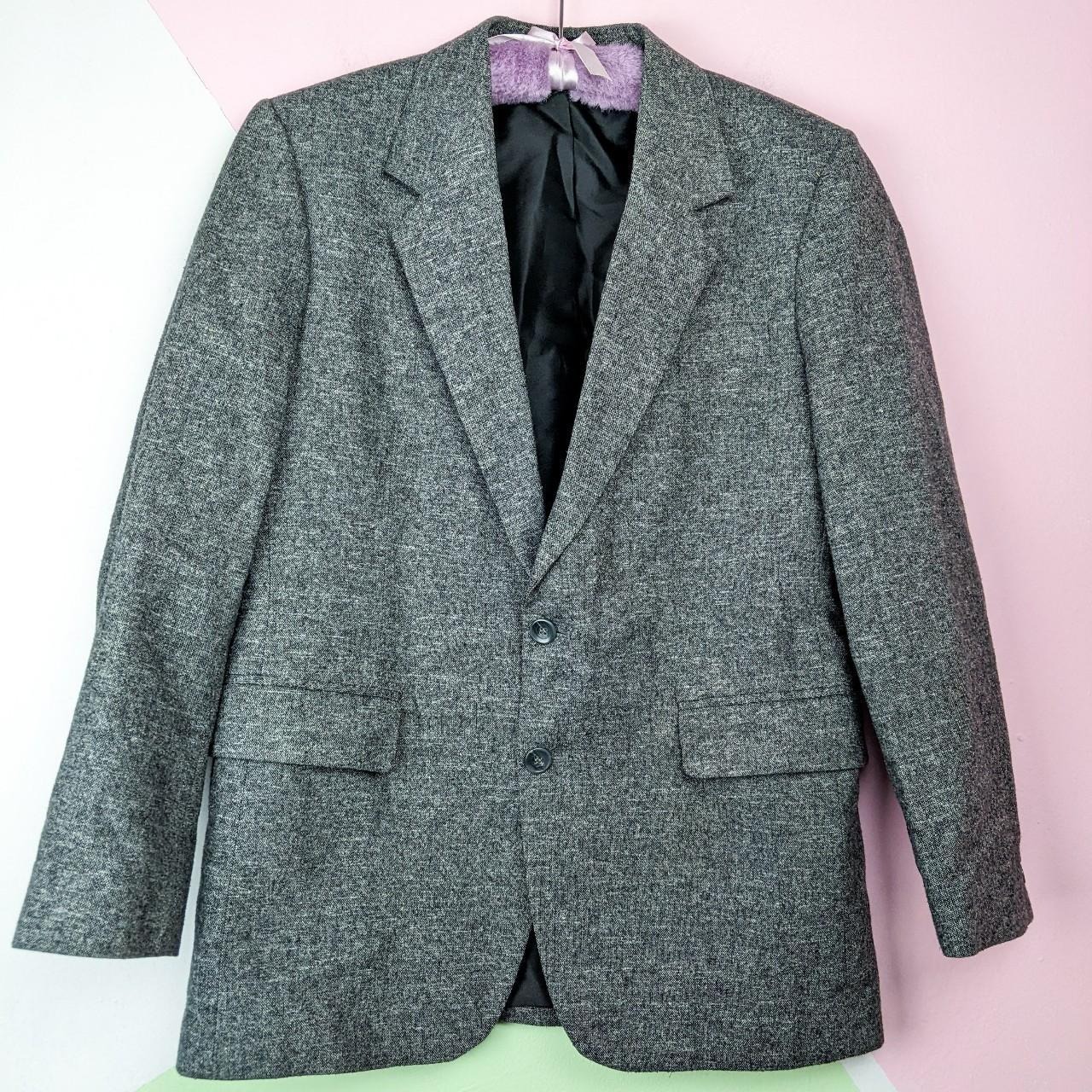 Vintage 90’s Gallery by Haggar Gray Two Button Suit Jacket - BIDSTITCH