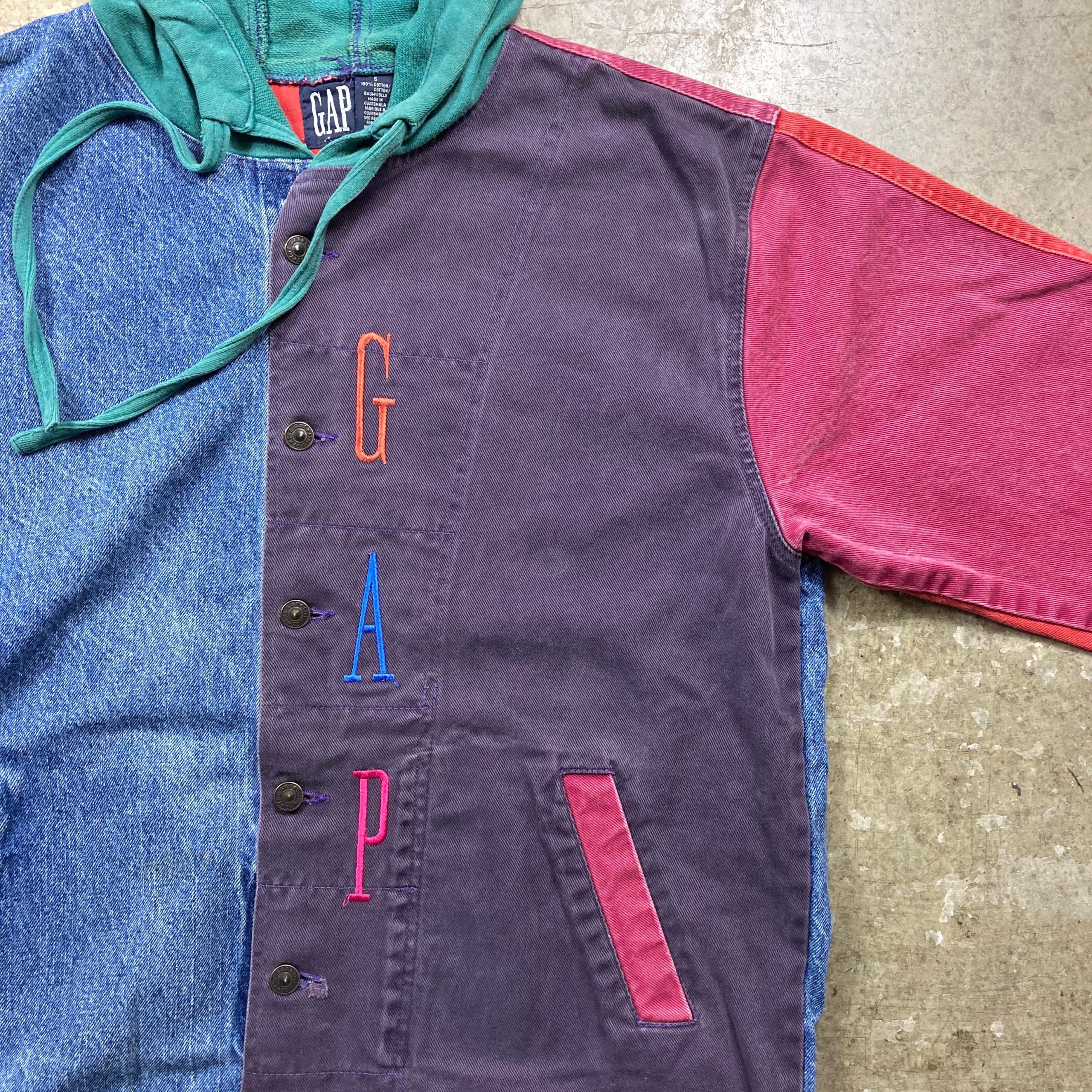 Vintage GAP Colorblock Denim Jacket - BIDSTITCH